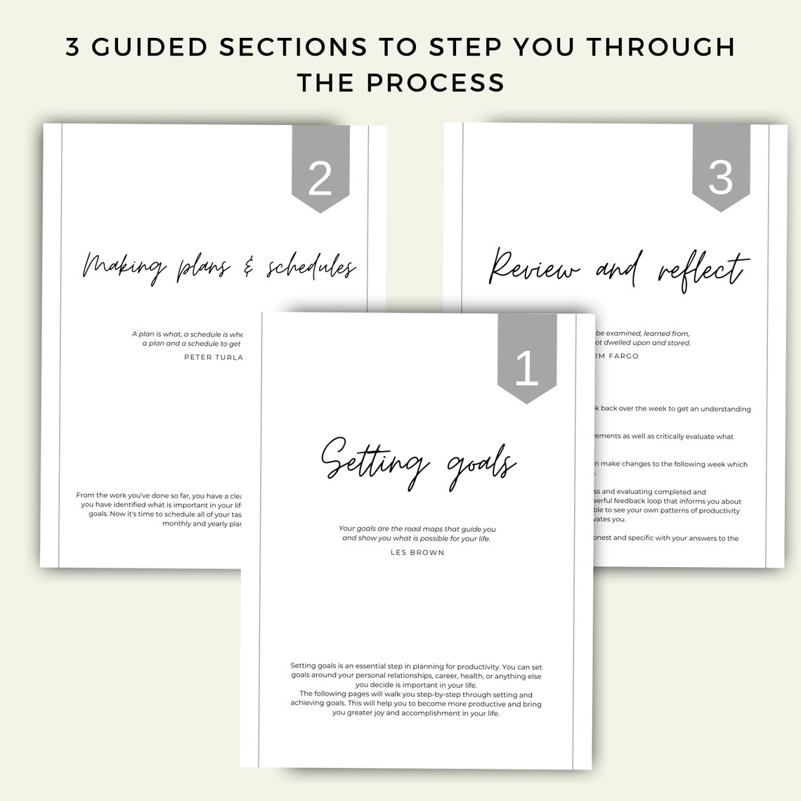 Productivity Planner, Goal Setting Tracker, Time Management Worksheets ...
