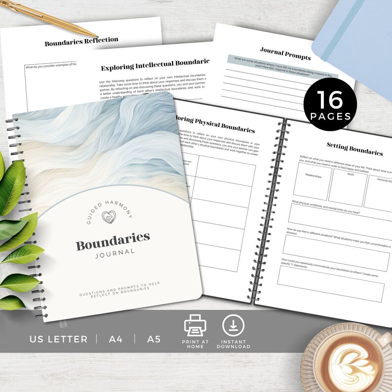 Journal Prompts for Boundaries, Personal Boundary Reflection ...