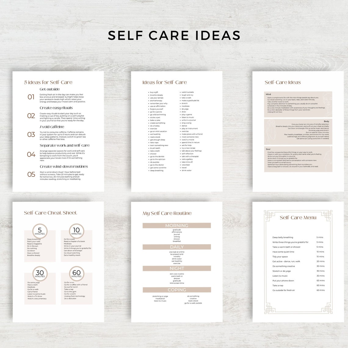Menopause Self Care Planner, Printable, Self-care Ideas, Routines ...