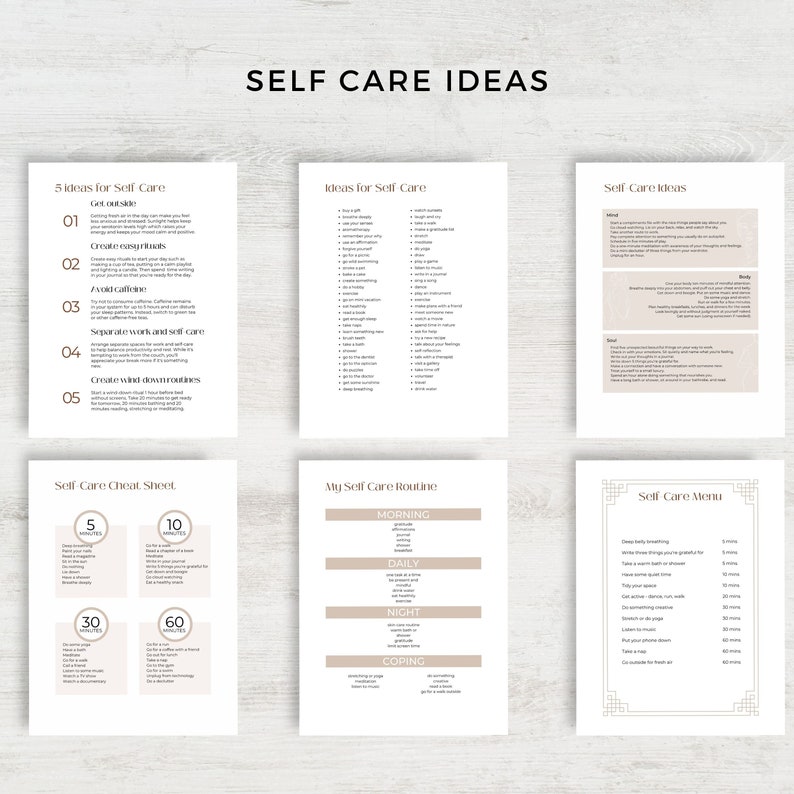 Menopause Self Care Planner, Printable, Self-care Ideas, Routines ...