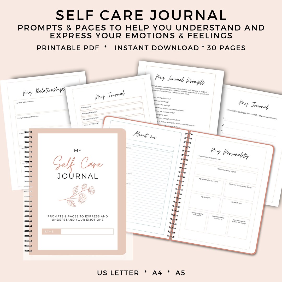 Self Care Guided Journal With Prompts for Daily Mindfulness, Self ...