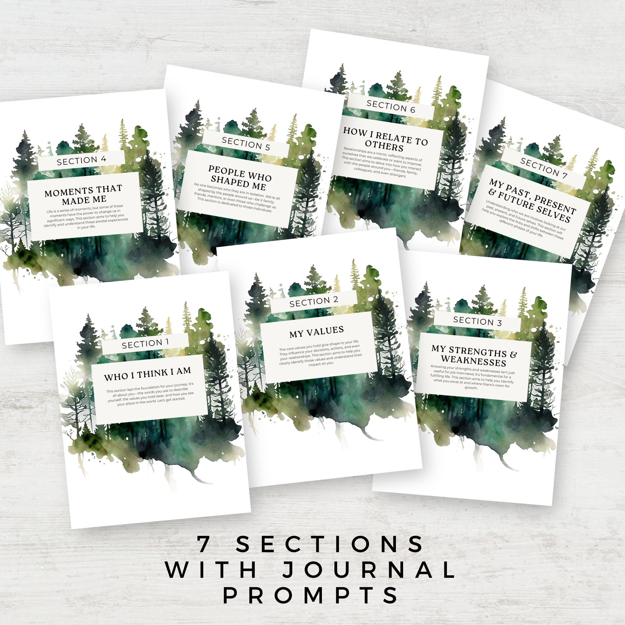 Guided Journal for Men, Who Am I Workbook, Self Discovery Worksheets ...