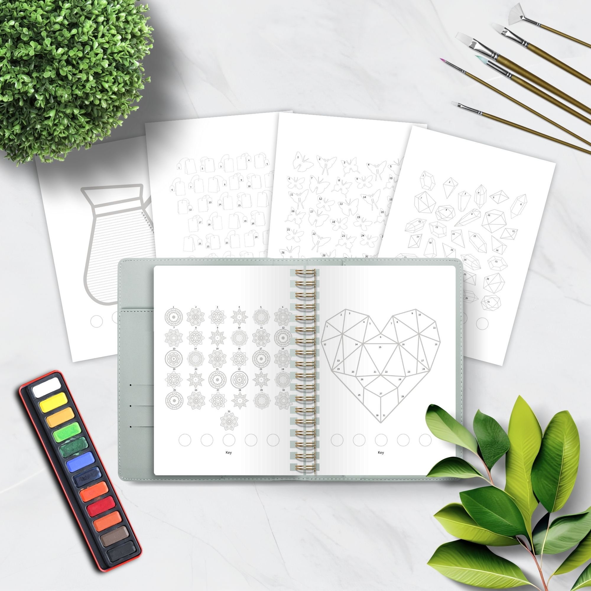 Mood Tracker Coloring Pages, Printable PDF, Bujo Journal, Monthly ...
