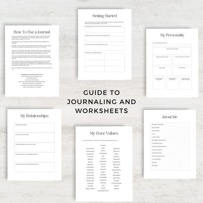 Future Self Journaling Template, Daily Mindful Journal Prompts, Start ...