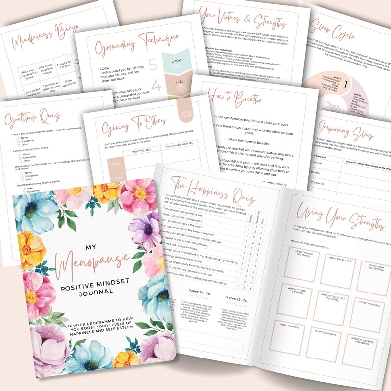 Printable Wellbeing Toolkit, Menopause Self Care Planner, Positive ...