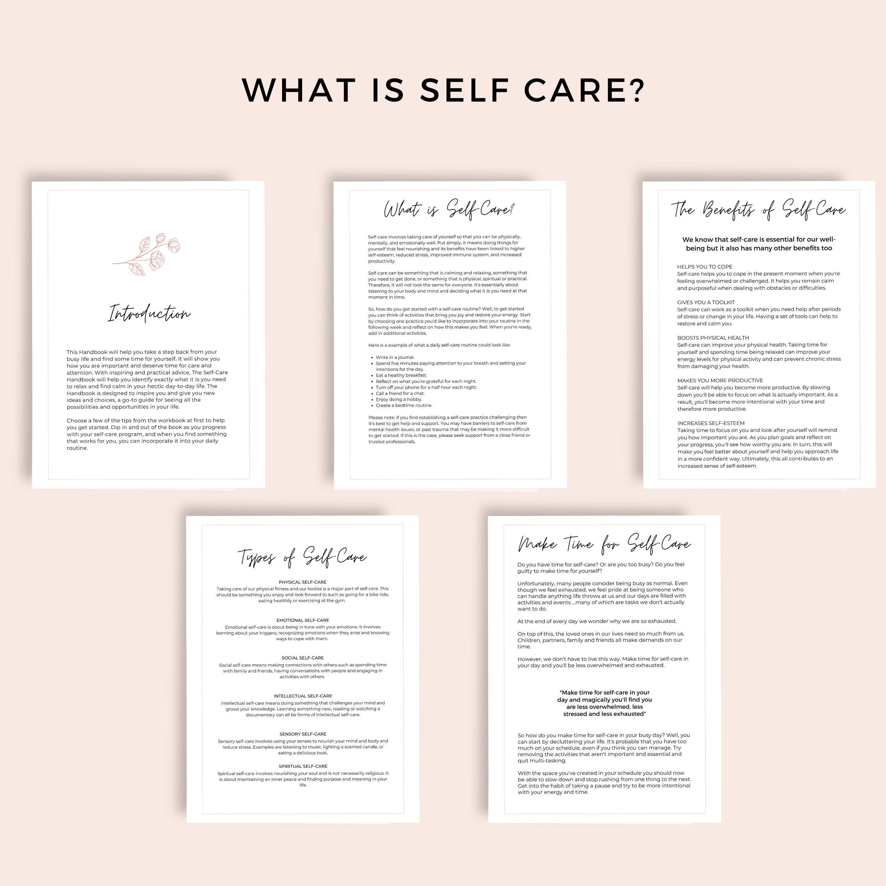 Self Care Ebook, Self-help Therapy Tools and Techniques, Wellbeing ...