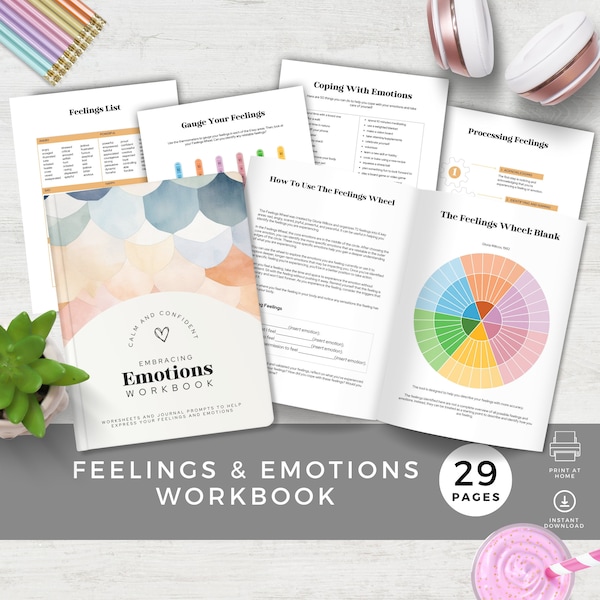 Emotions Worksheets for Adults - Etsy