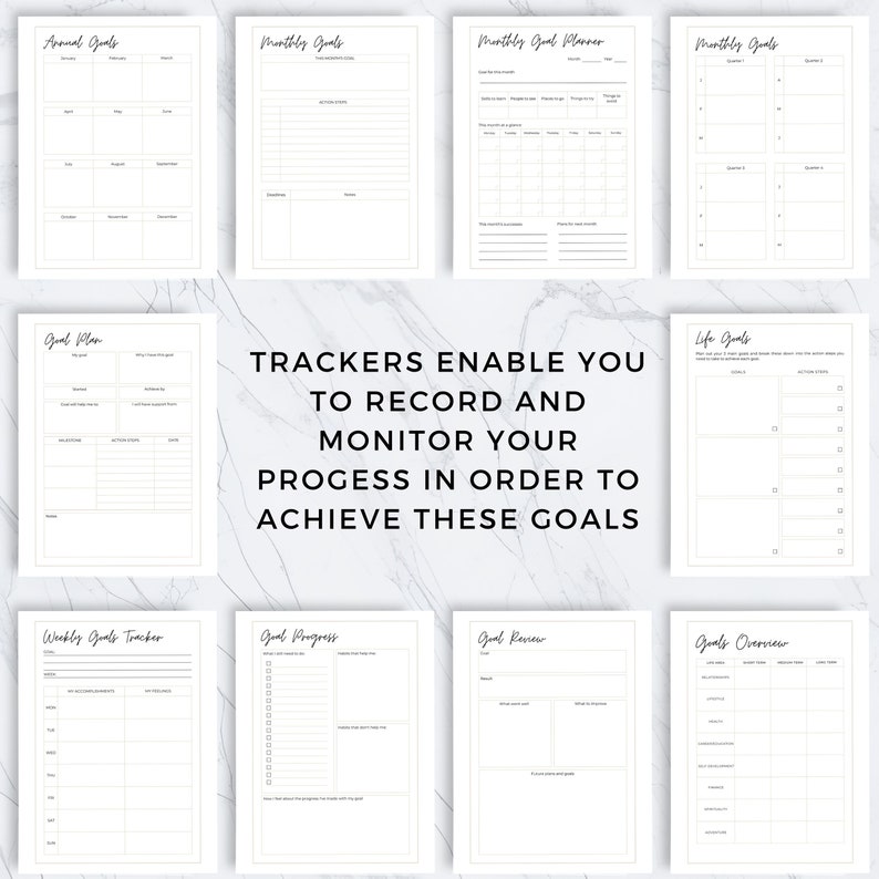 Goal Setting Planner Printable Personal Journal SMART Goals - Etsy