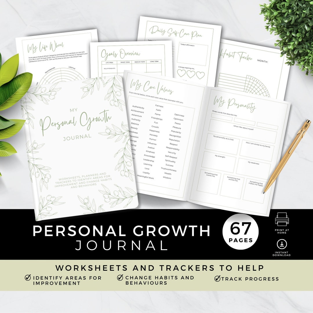 Growth Mindset Journal, Printable, Self Development, Positivity ...