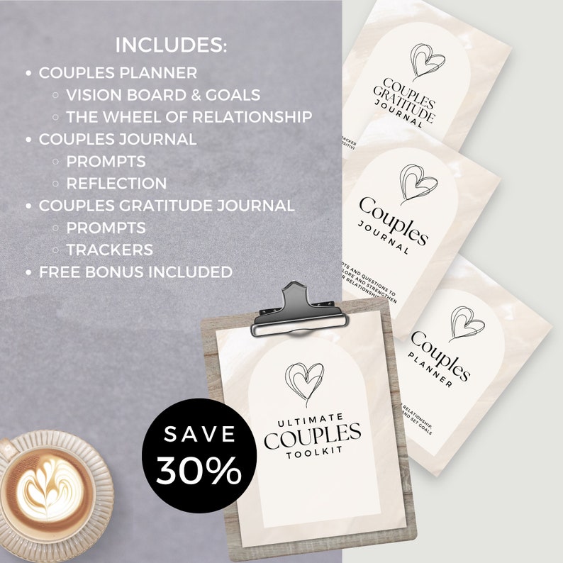 Couples Worksheets, Relationship Goals Planner, Gratitude Journal ...