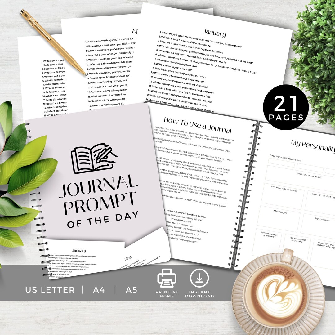 One Question a Day Journal, Daily Mindfulness Practice, Seasonal ...