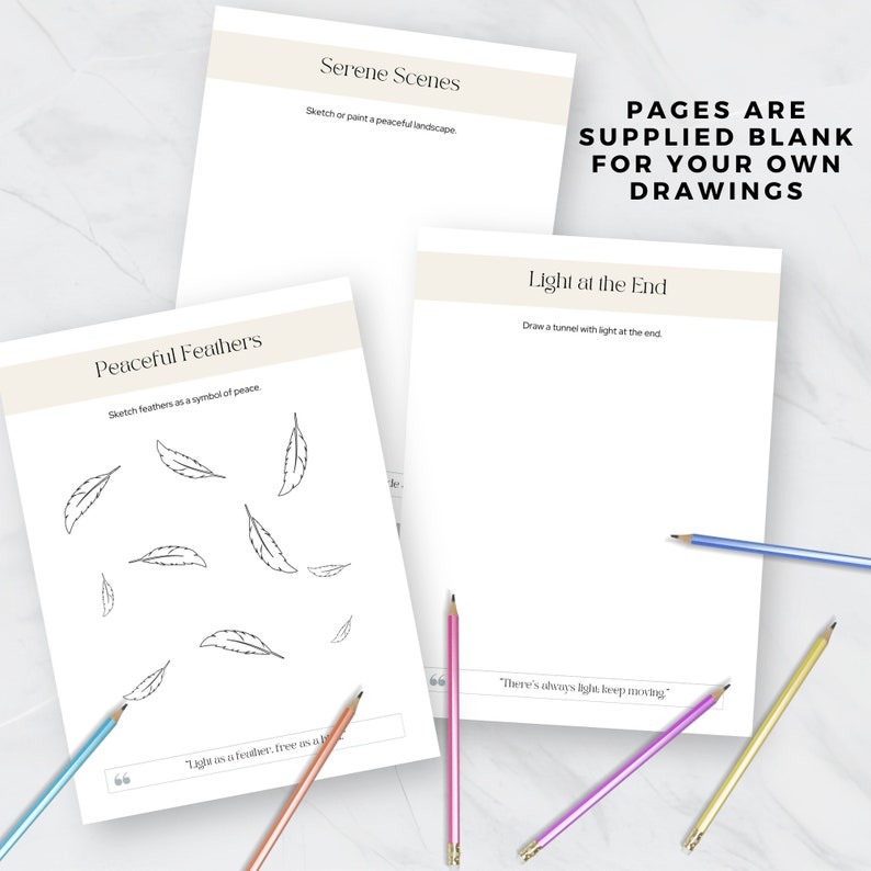 Art Therapy Journal Prompts for Adults, Mindfulness Self Care Activity ...