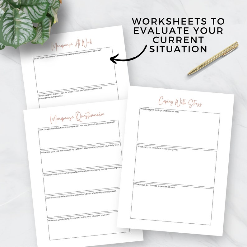 Menopause Journal for Women's Wellbeing, Health Trackers and Workbook ...