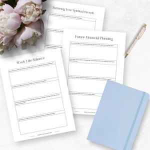 Self Discovery Journal, Personal Growth Worksheets, Guided Journal ...