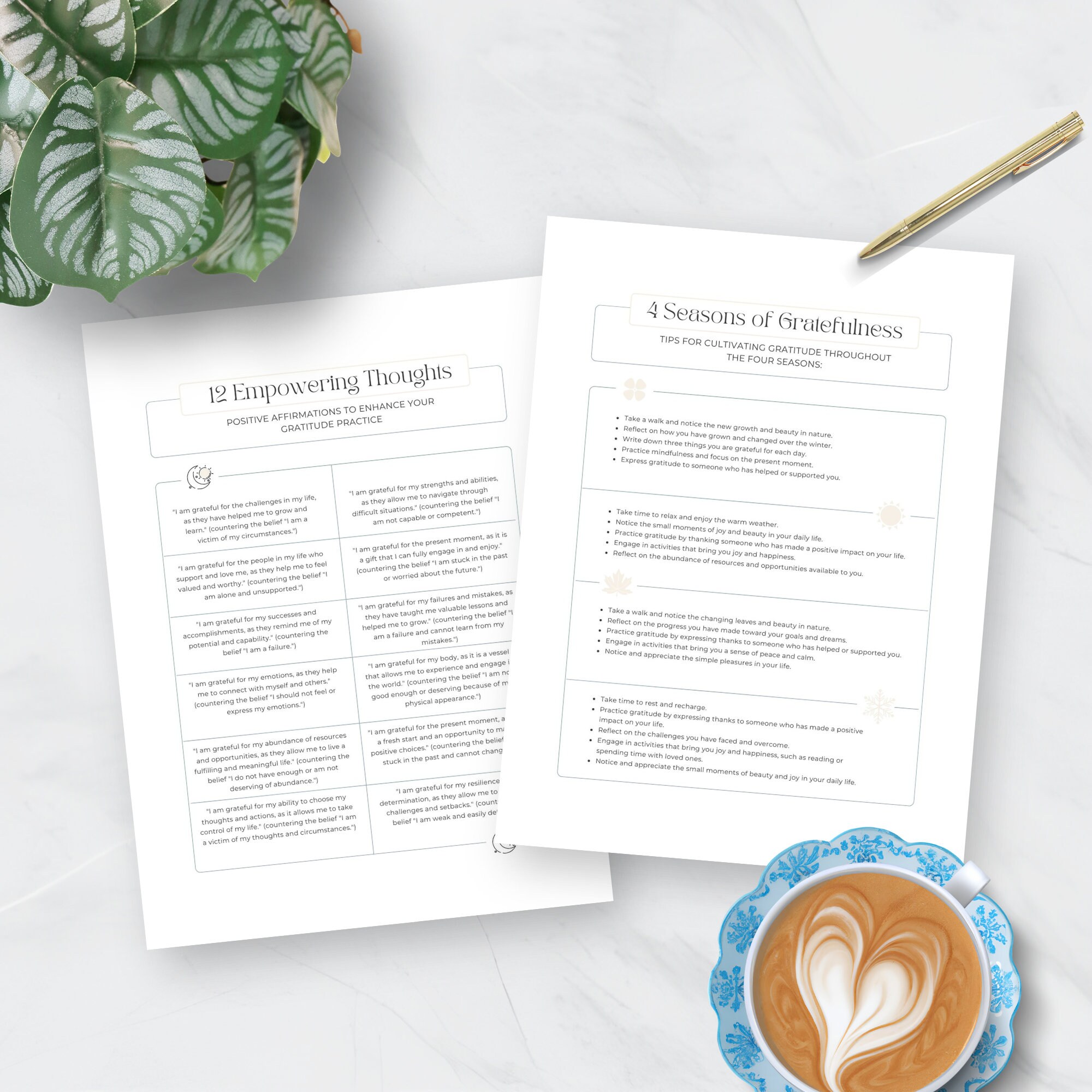 5 Minute Gratitude Journal Template One Line a Day Daily - Etsy