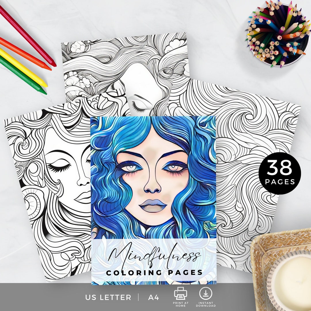 Ocean Coloring Sheets for Mindfulness Printable Pdf Mindful - Etsy