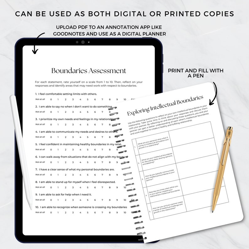 Boundary Worksheets, Setting Boundaries Workbook, Couples ...