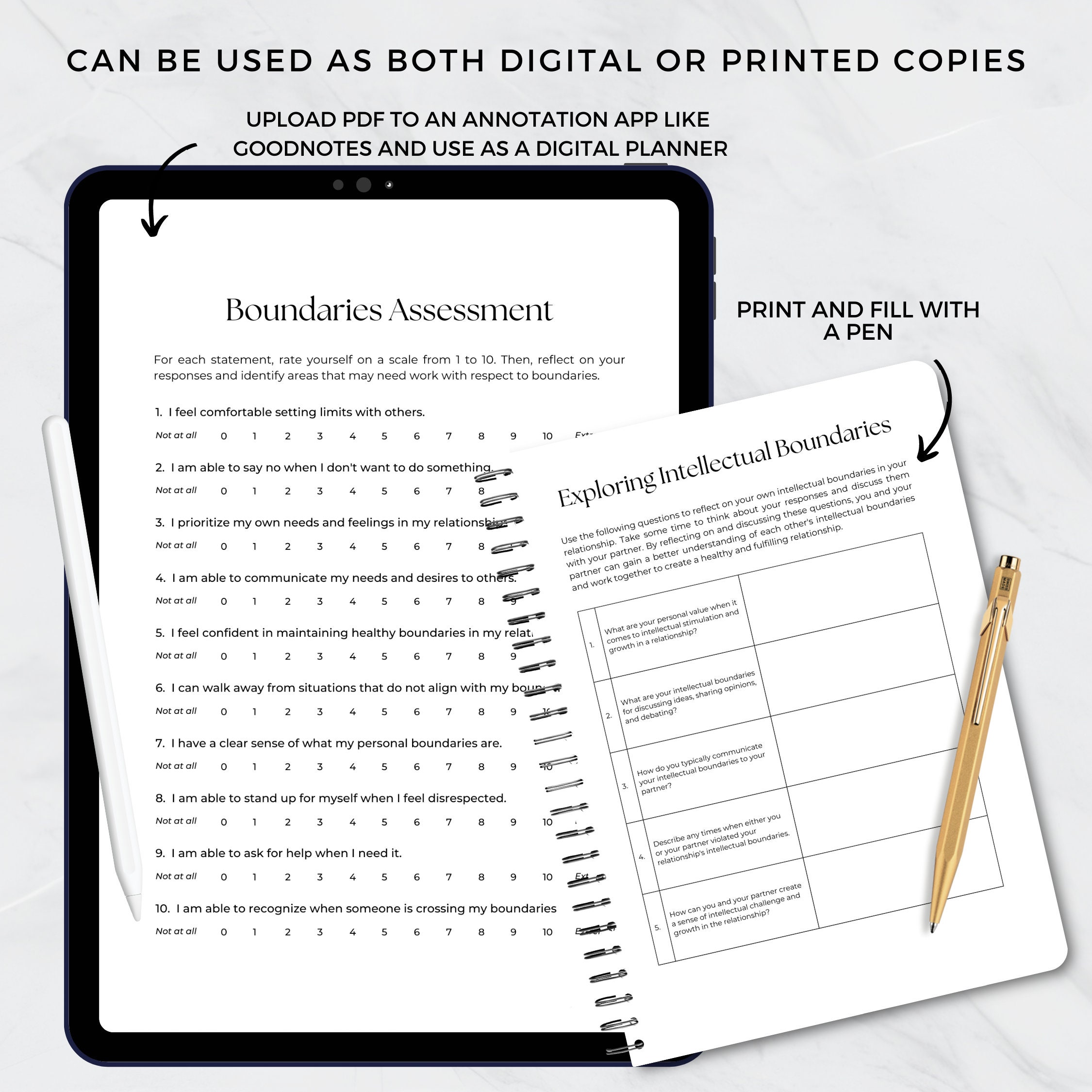 Boundary Worksheets, Setting Boundaries Workbook, Couples ...