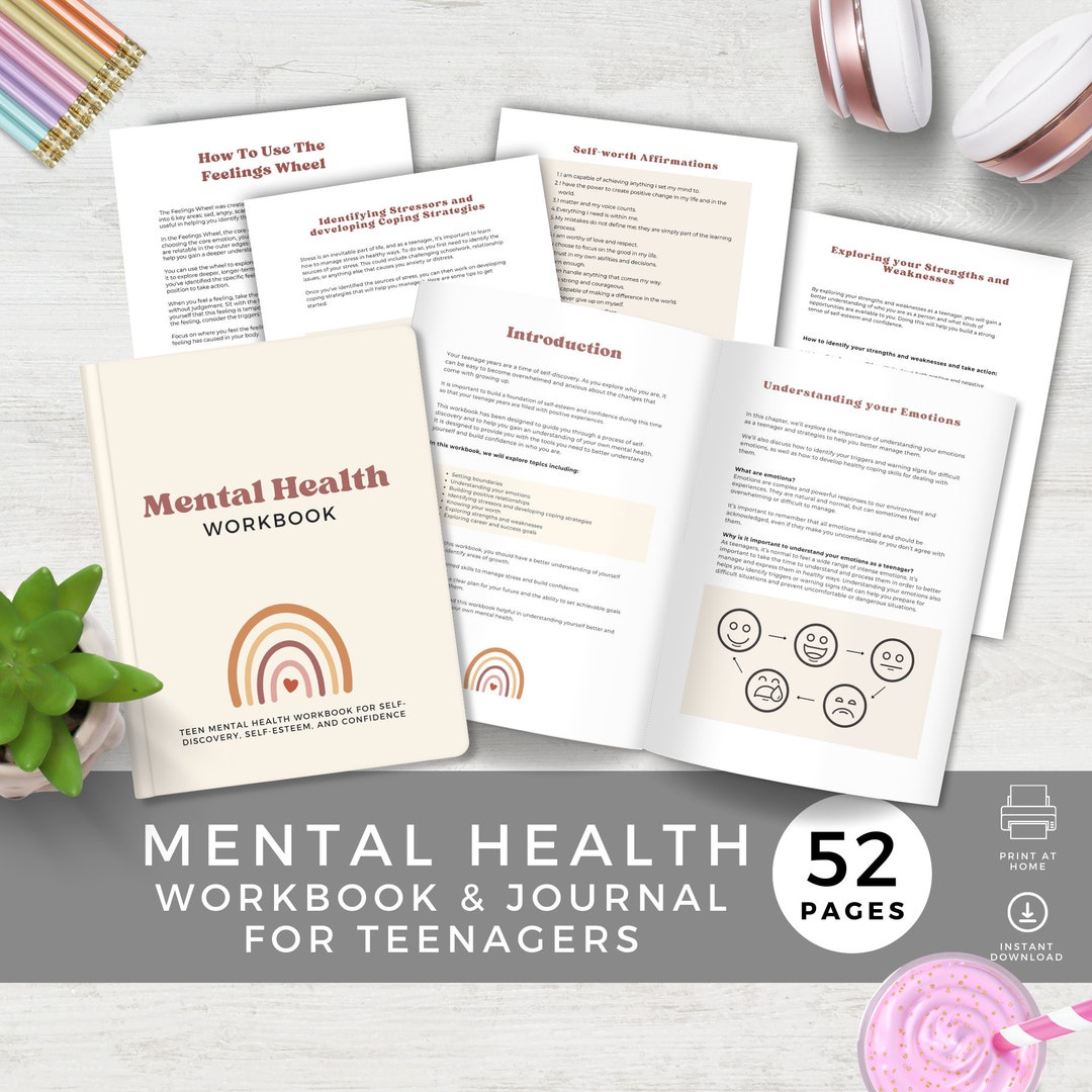 Teen Mental Health Workbook, Managing Emotions & Setting Boundaries ...