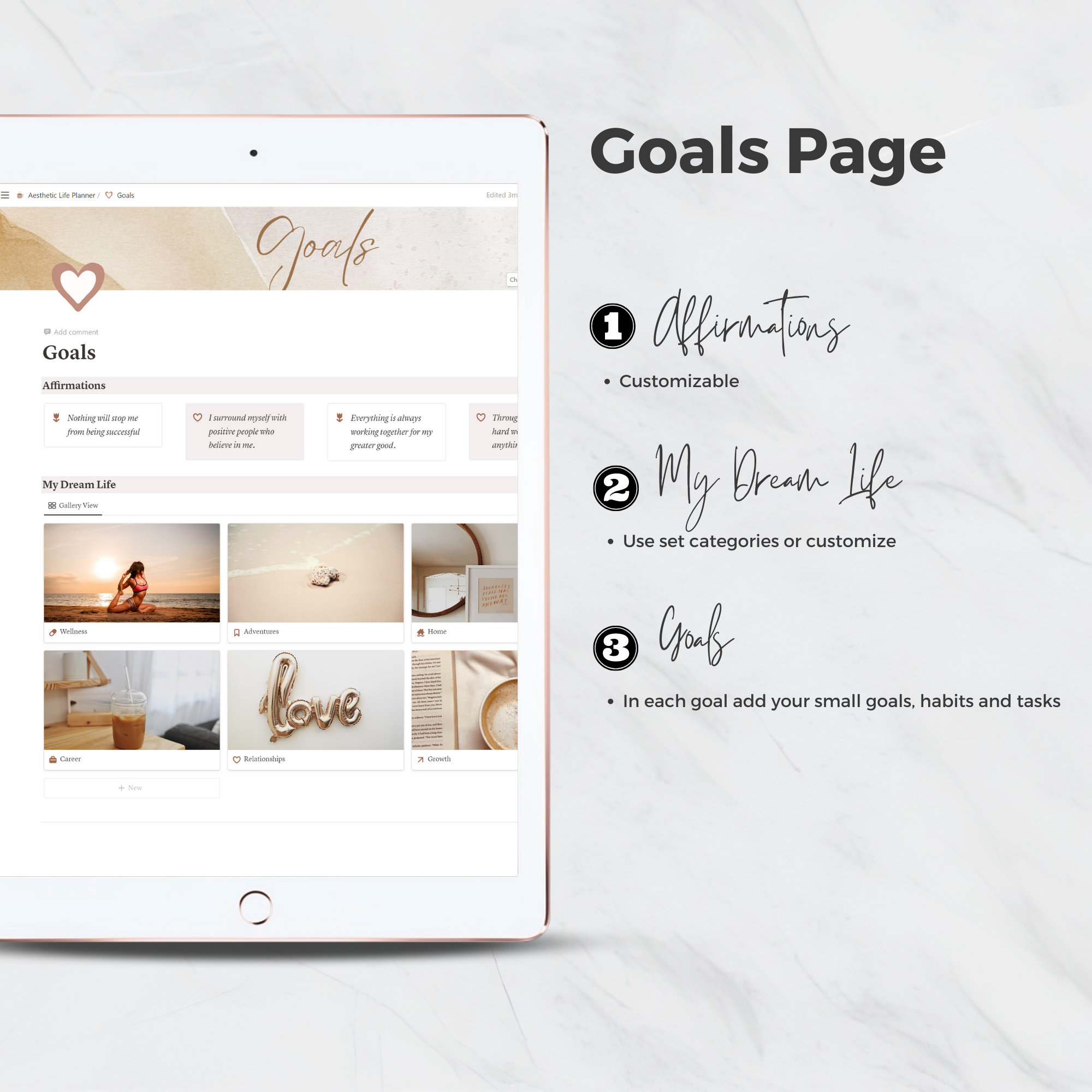 Notion Life Planner Template, Simple Aesthetic, All in One Personal ...