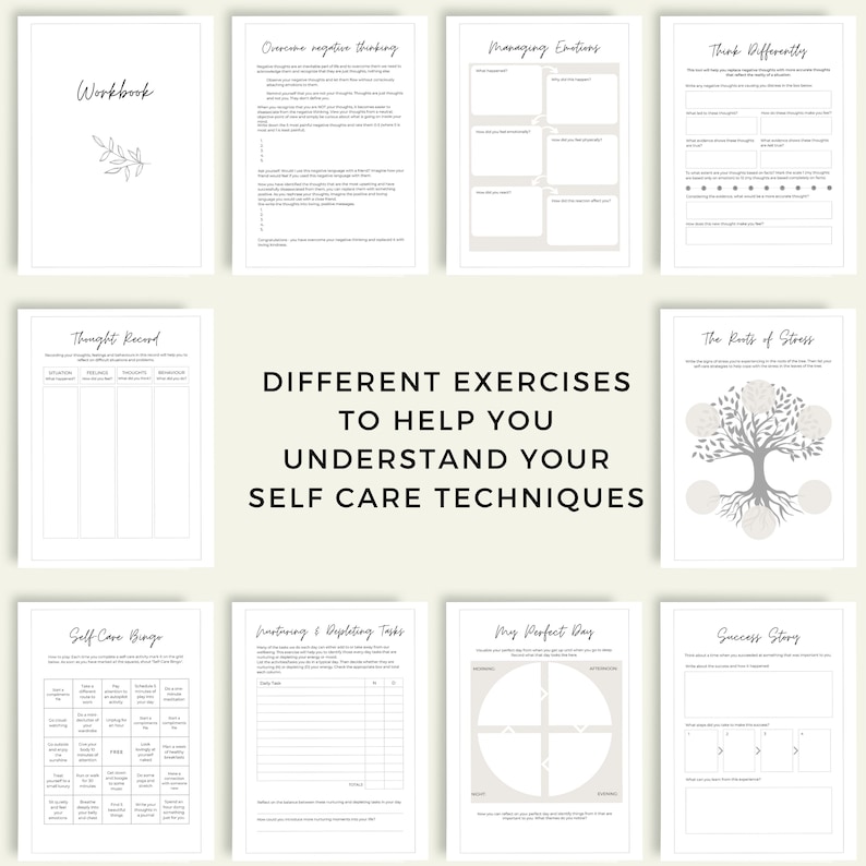 Self Care Worksheet PDF, Self-care Planner With Ideas, Routines ...
