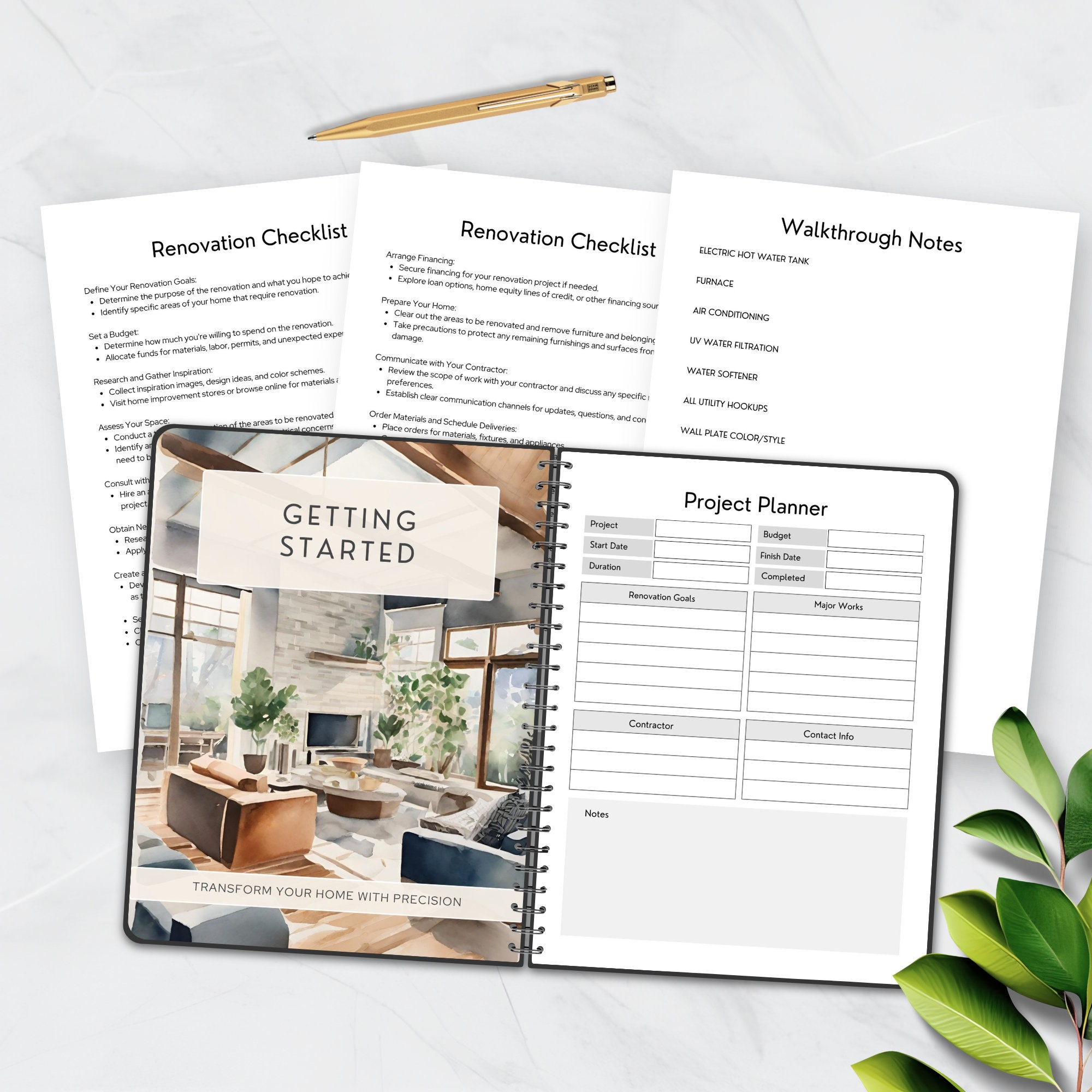 Home Renovation Organizer, Remodel Planner, Budget and Expenses Tracker ...