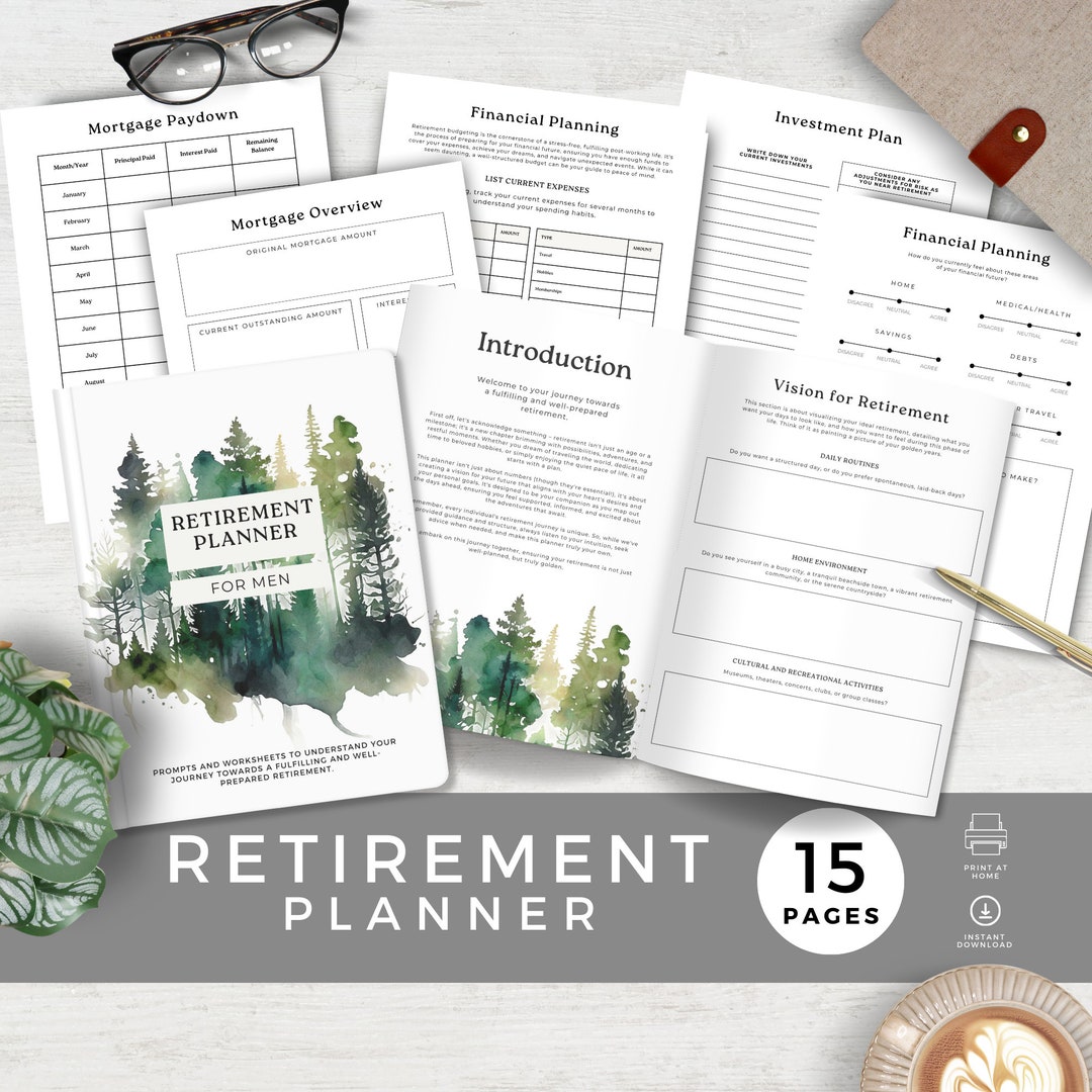 Simple Retirement Planner, Guided Journal for Early Retirement, Vision ...