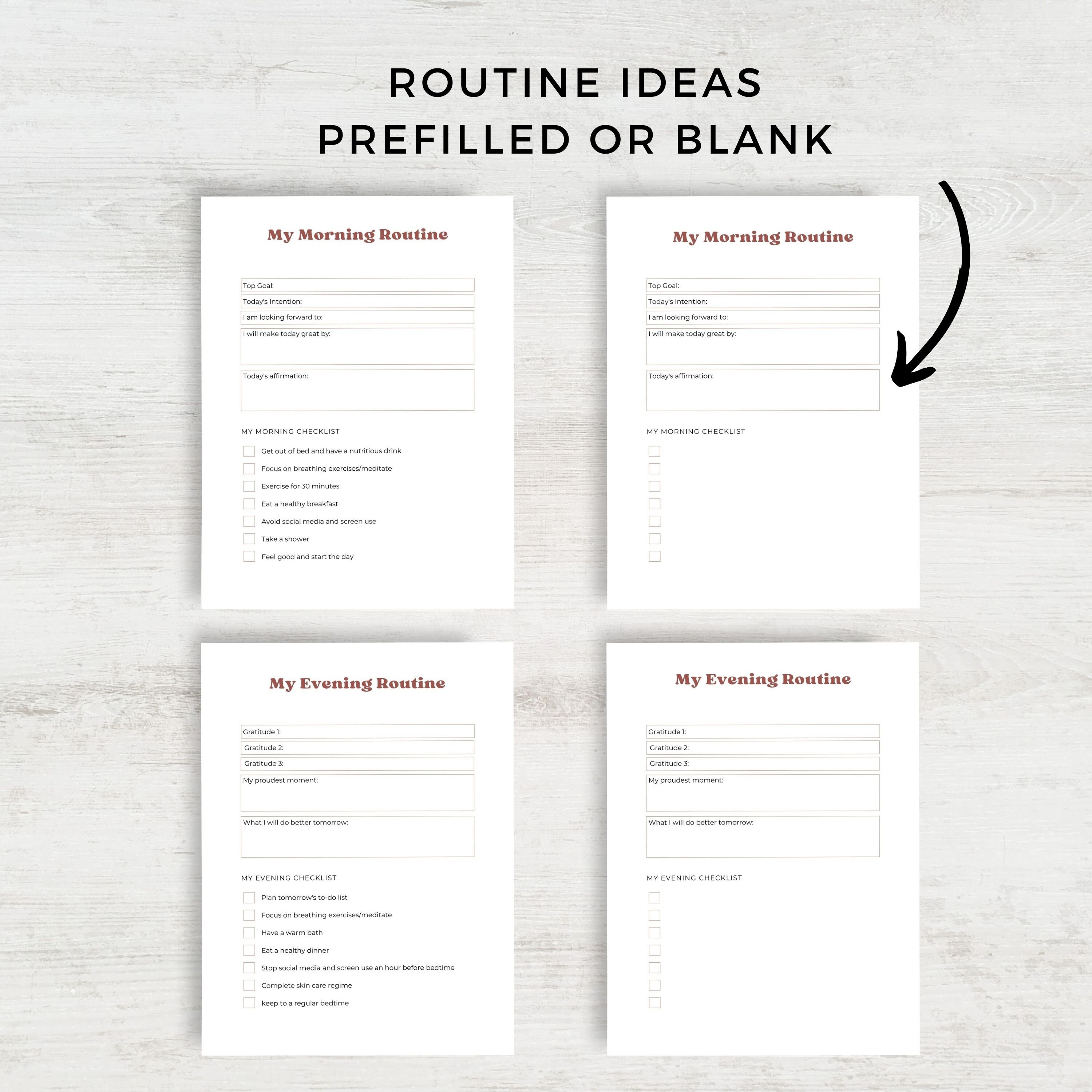 Self Care Planner for Teen Girls, Printable, Self-care Ideas, Morning ...