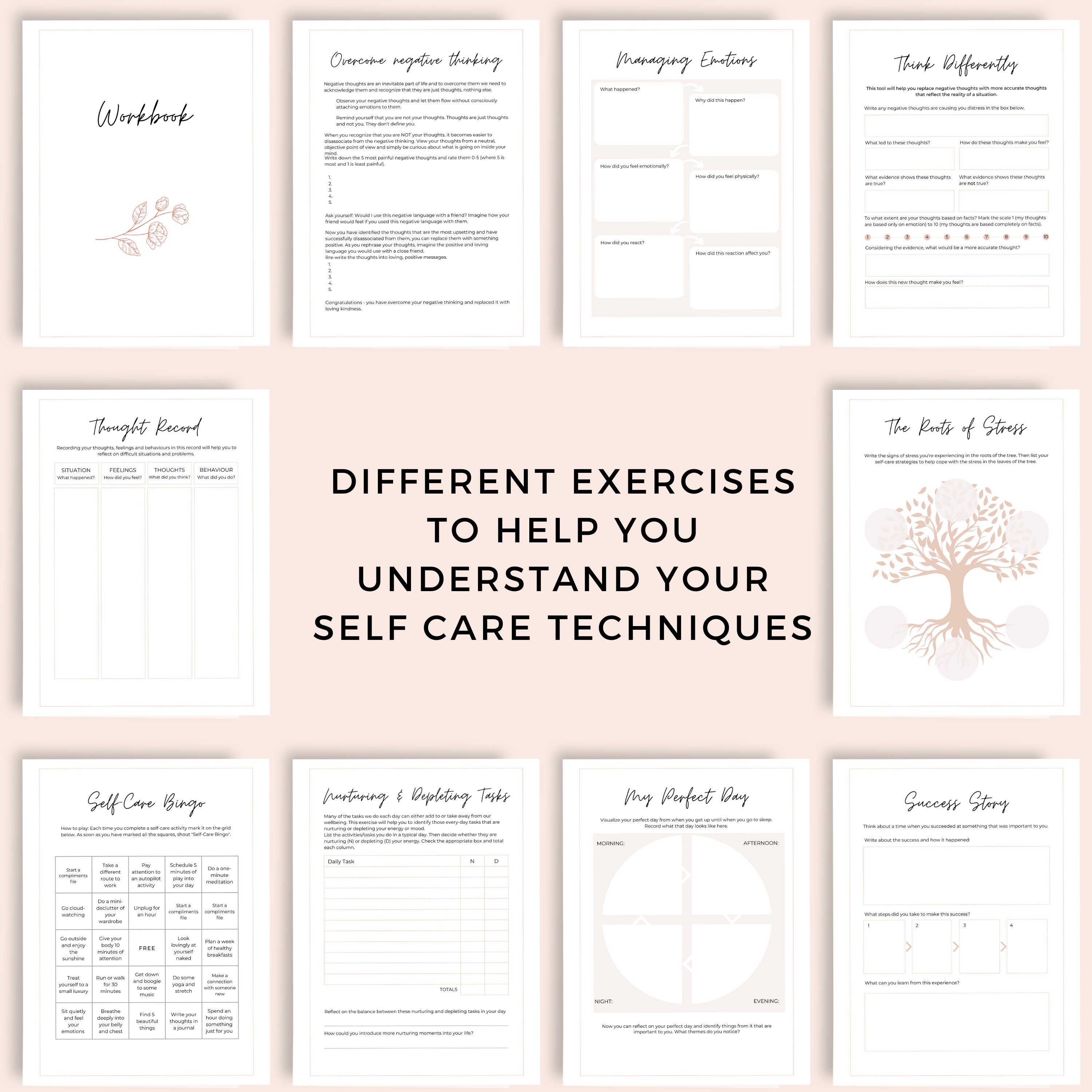 Self-care Worksheets Printable, Self Care Ideas, Routines & Checklists ...