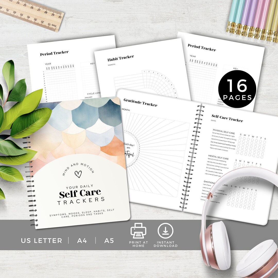 Wellbeing Trackers for Teen Girls, Student Self Care Checklist, Period ...