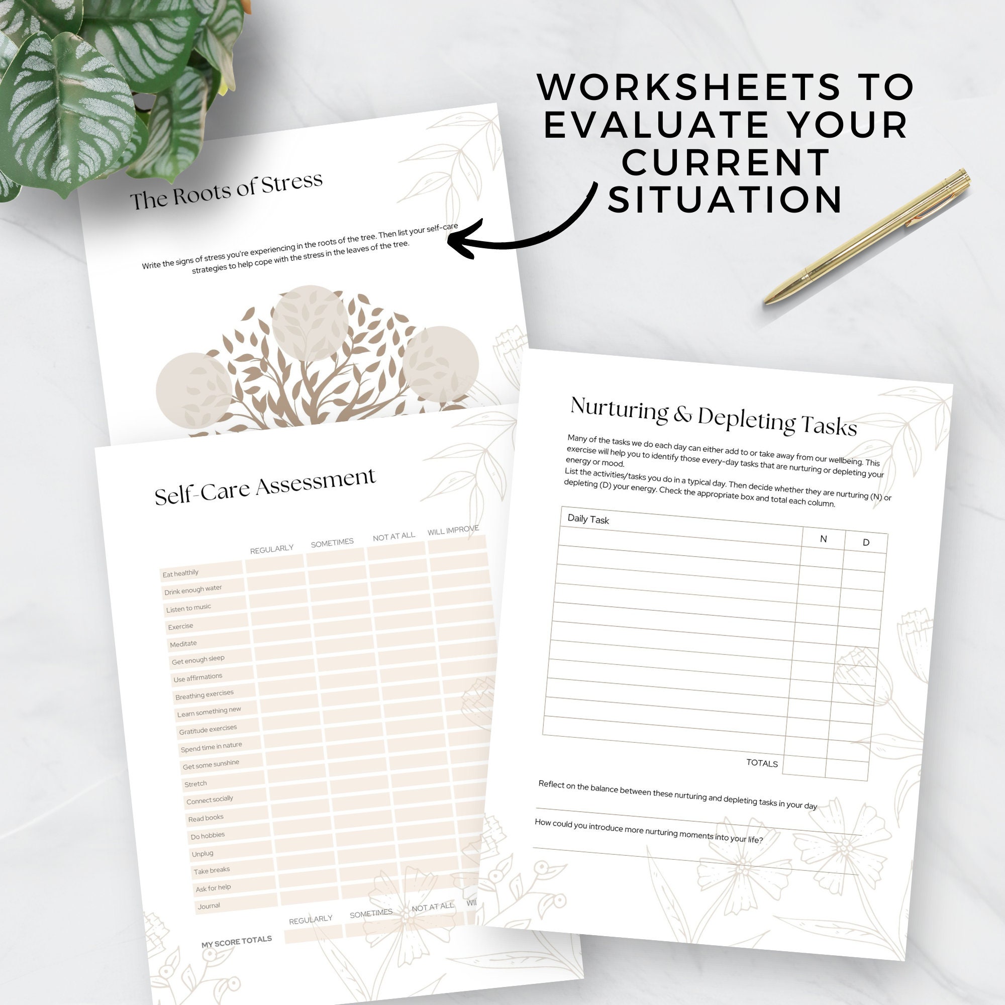 Menopause Self Care Workbook, Printable PDF, Self-care Ideas, Routines ...