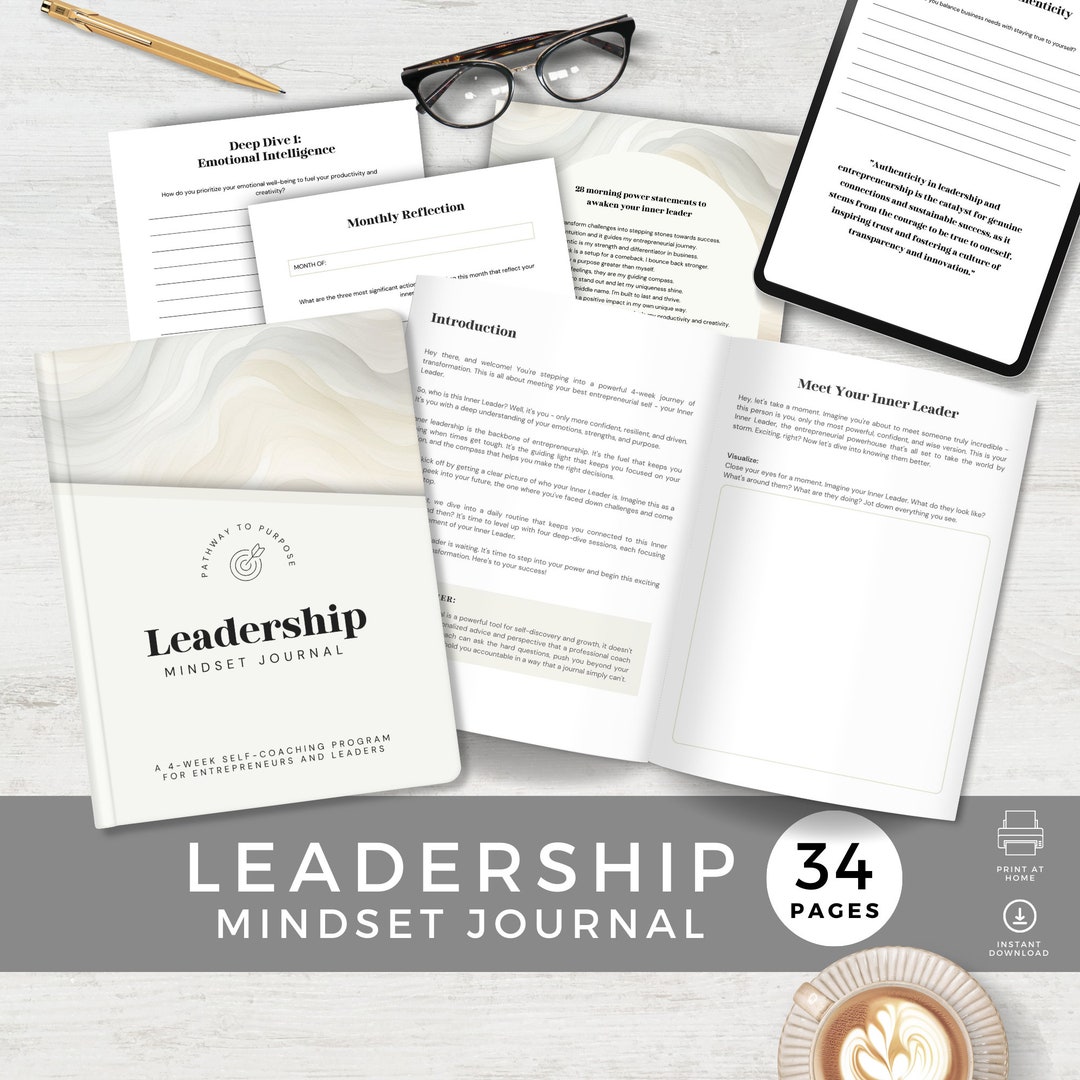 Leadership Journal Template, Entrepreneur Workbook, Personal ...