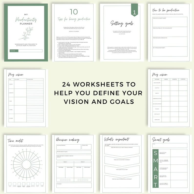 Printable Time Management Worksheet Pdf, Daily Goal Tracker, Decision ...