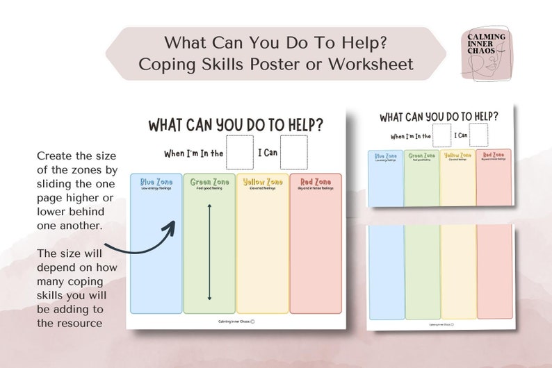 Zones Regulation Coping Skills Worksheet Emotional Regulation Poster ...