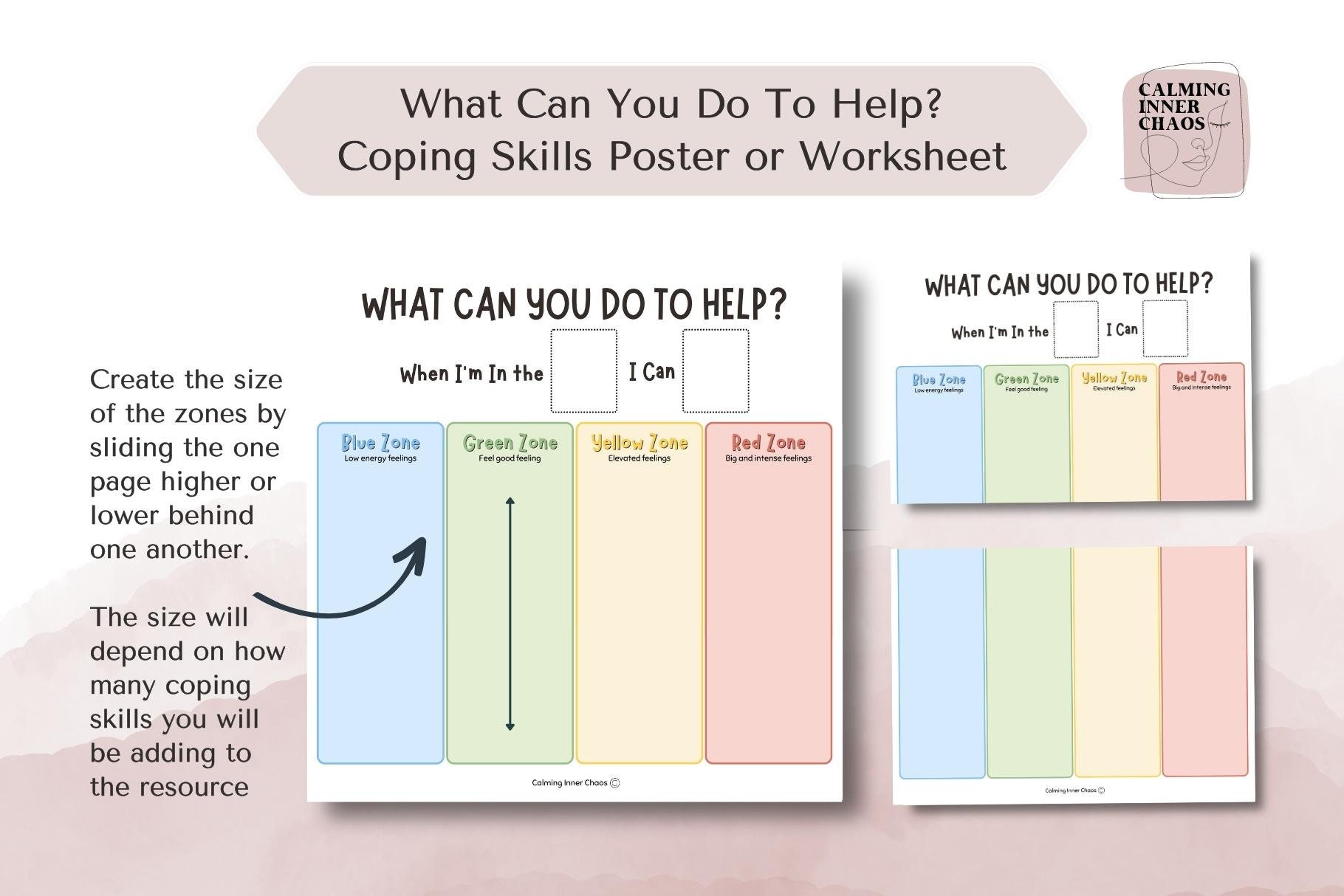 Zones Regulation Coping Skills Worksheet Emotional Regulation Poster ...