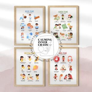 Self-regulation Zones Coping Skills Poster, Coping Strategies Printable ...