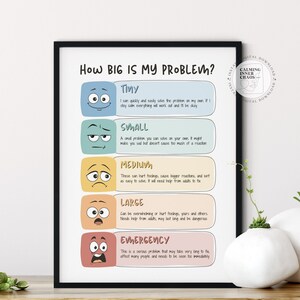 How Big is My Problem Poster, Zones of Regulation, Size of the Problem ...