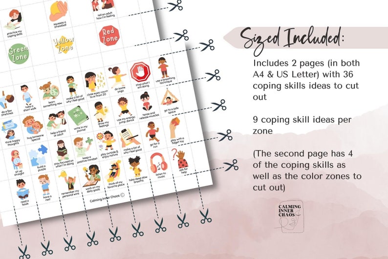 Zones Regulation Coping Skills Worksheet Emotional Regulation Poster ...