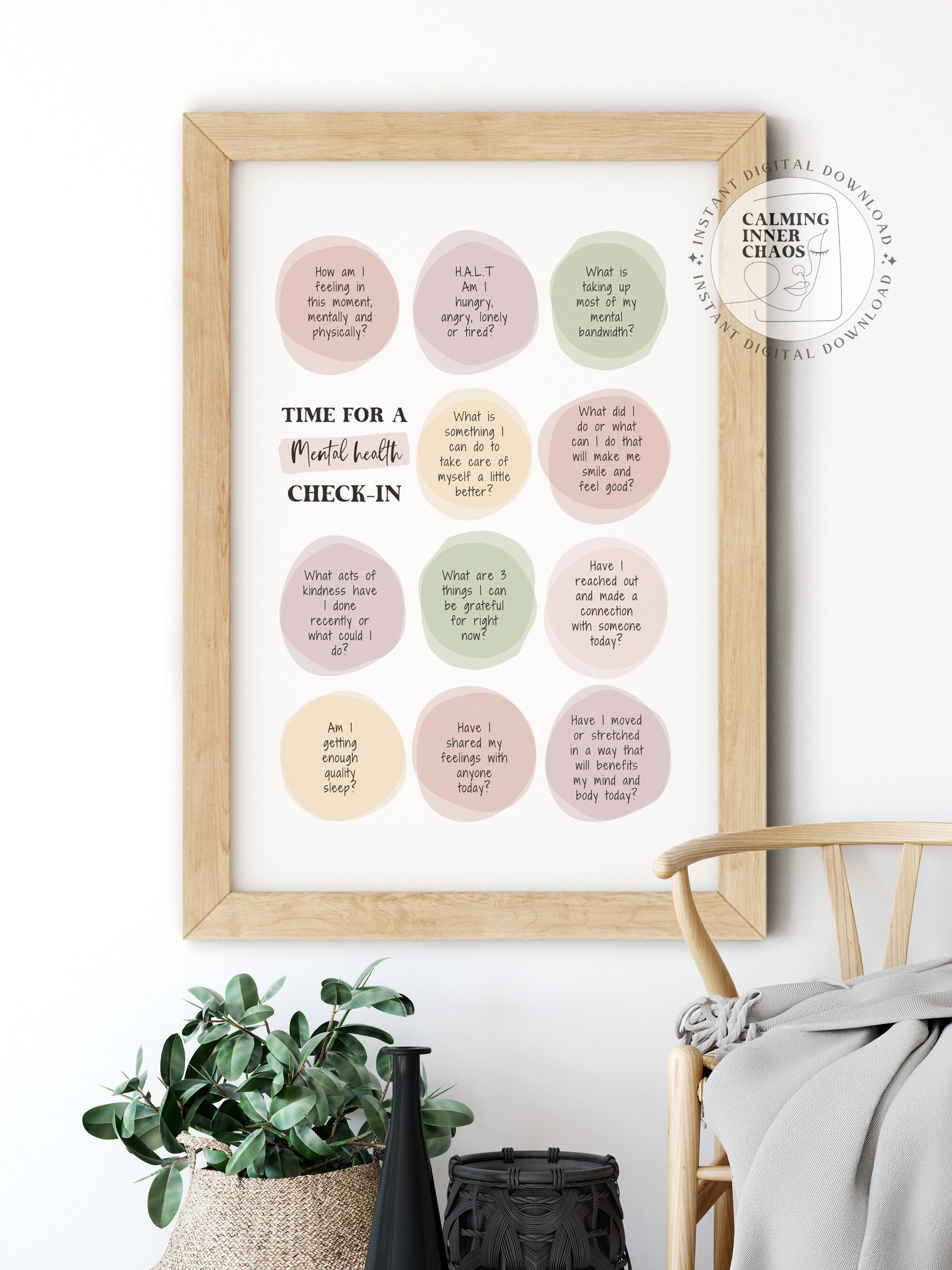 Mental Health, Self Care, Check-in Poster, Feelings Mindfulness ...