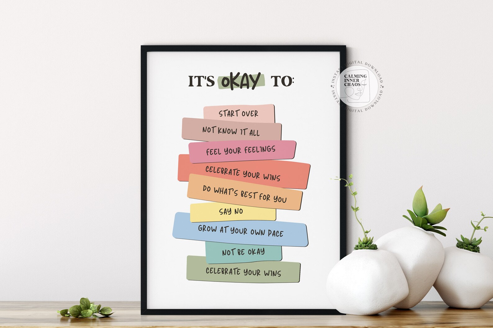 It's Okay to Poster, Feelings Poster, It's Ok to Printable for Kids ...