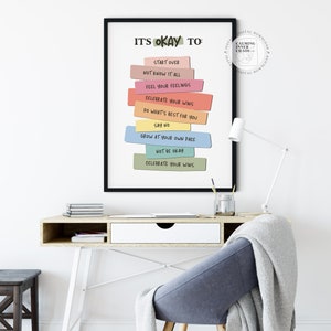 It's Okay to Poster, Feelings Poster, It's Ok to Printable for Kids ...