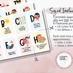 26 Coping Skills Alphabet Printable Flashcards for Kids & Teens, Self ...