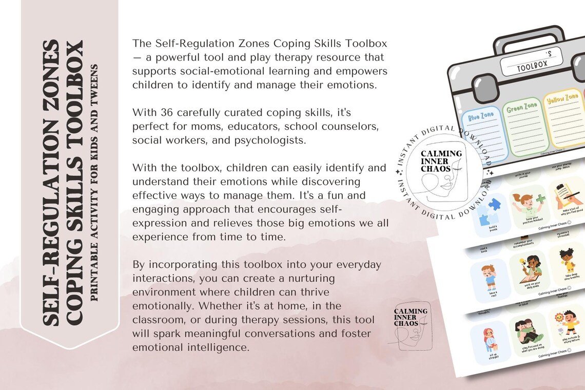 Zones Regulation Toolbox Zones Kids Coping Skills Toolbox Play Therapy ...