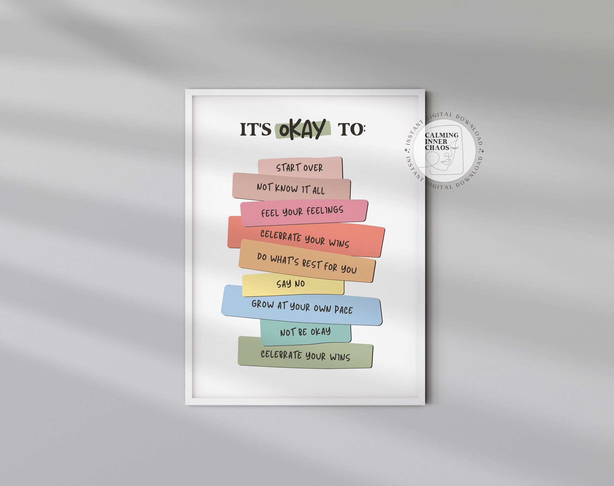 It's Okay to Poster, Feelings Poster, It's Ok to Printable for Kids ...