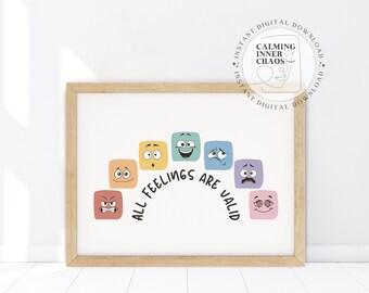 Feelings Are Valid Poster - Etsy UK
