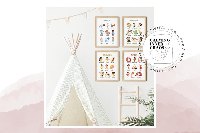 Self-regulation Zones Coping Skills Poster, Coping Strategies Printable ...