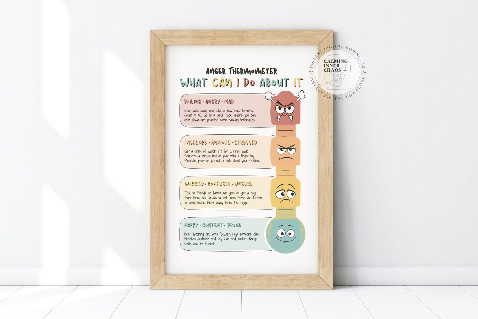 Anger Management Thermometer Poster, Anger Coping Skills Ideas Scale ...