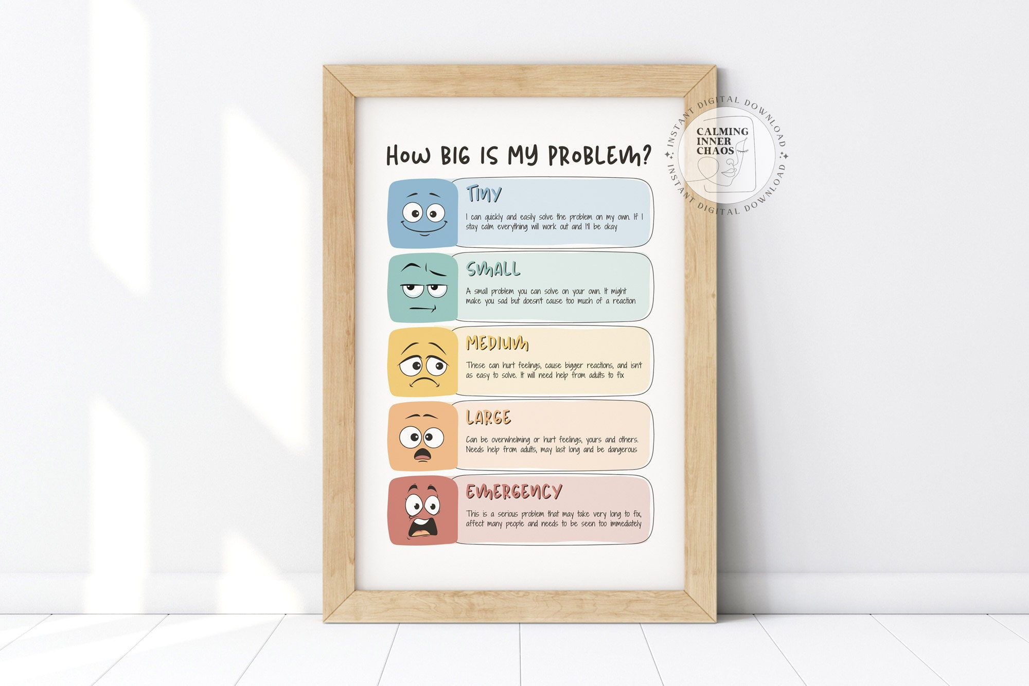 How Big is My Problem Poster, Zones of Regulation, Size of the Problem ...