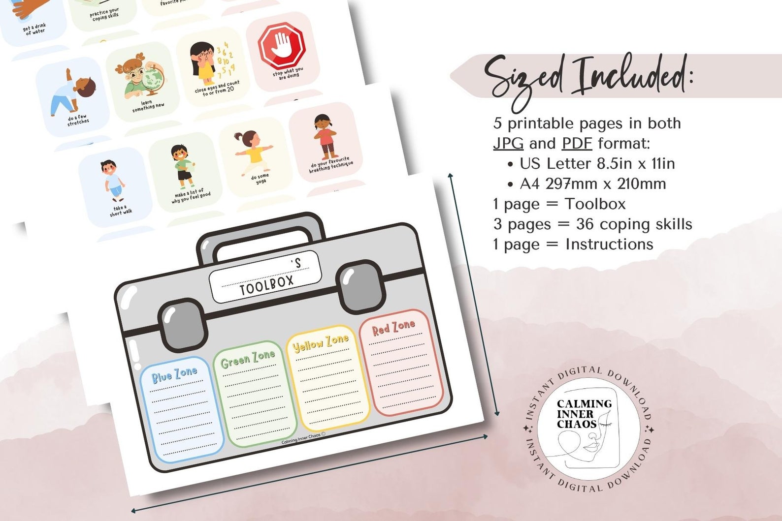 Zones Regulation Toolbox Zones Kids Coping Skills Toolbox Play Therapy ...