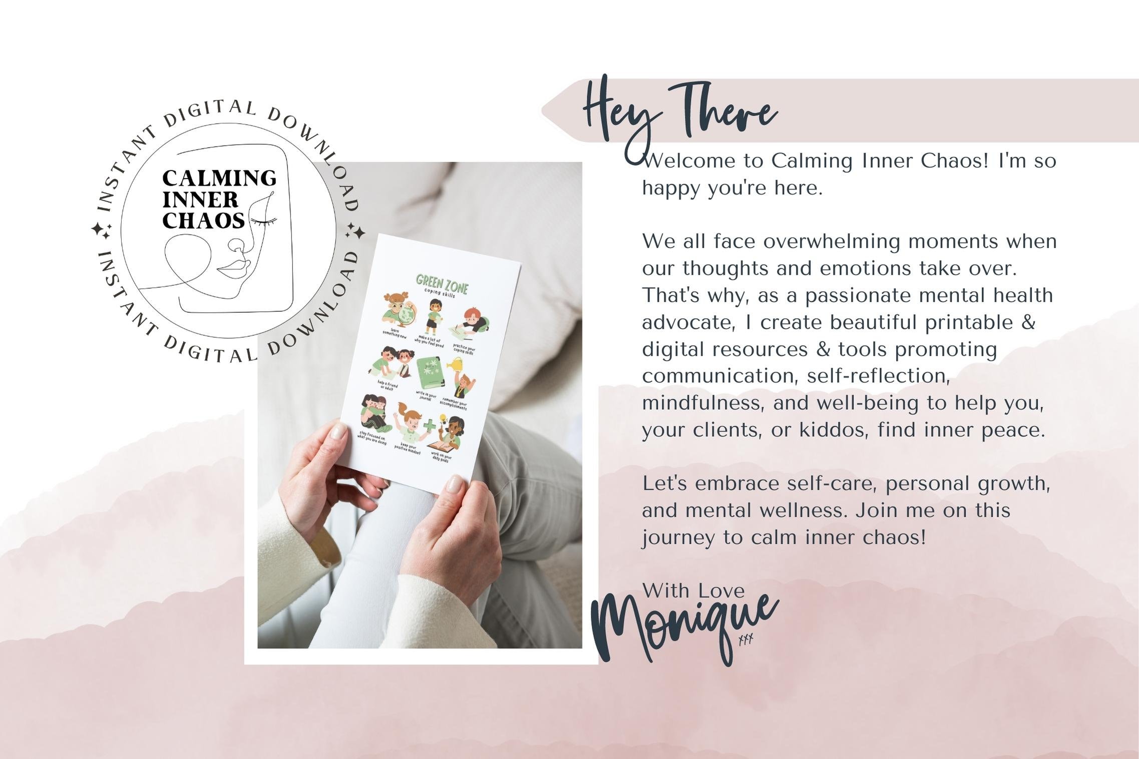 Self-regulation Zones Coping Skills Poster, Coping Strategies Printable ...